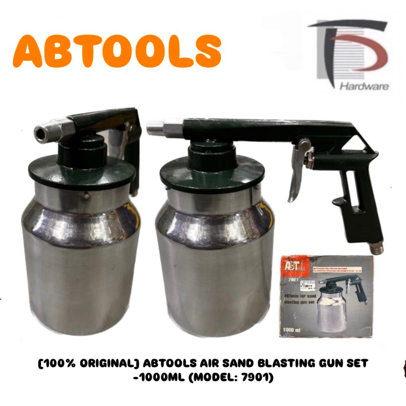 [100% ORIGINAL] ABTOOLS AIR SAND BLASTING GUN SET -1000ML (MODEL: 7901 ...