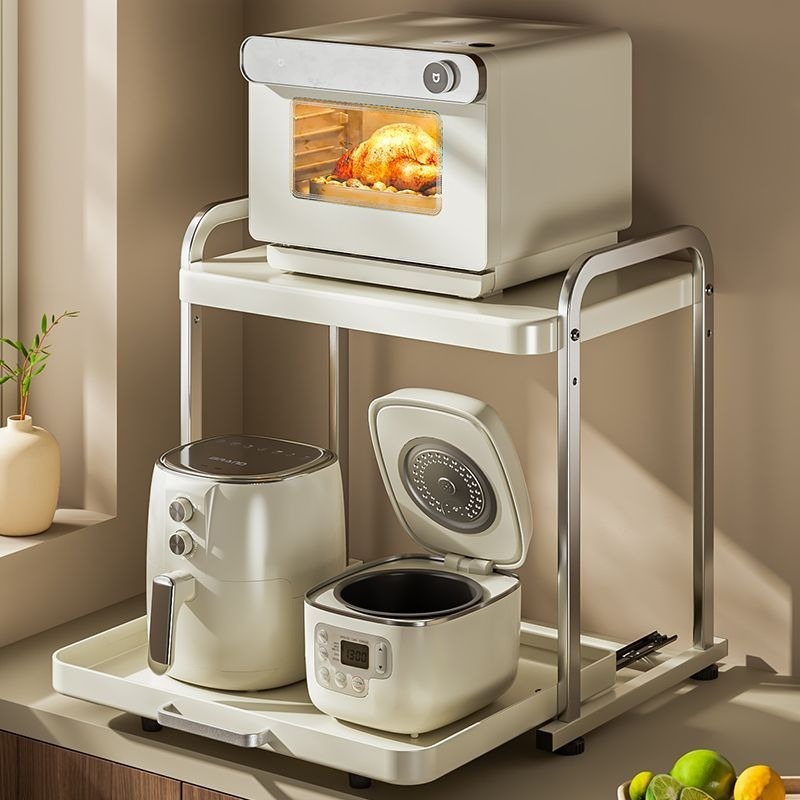 Rice cooker storage rack kitchen countertop microwave oven rack ...
