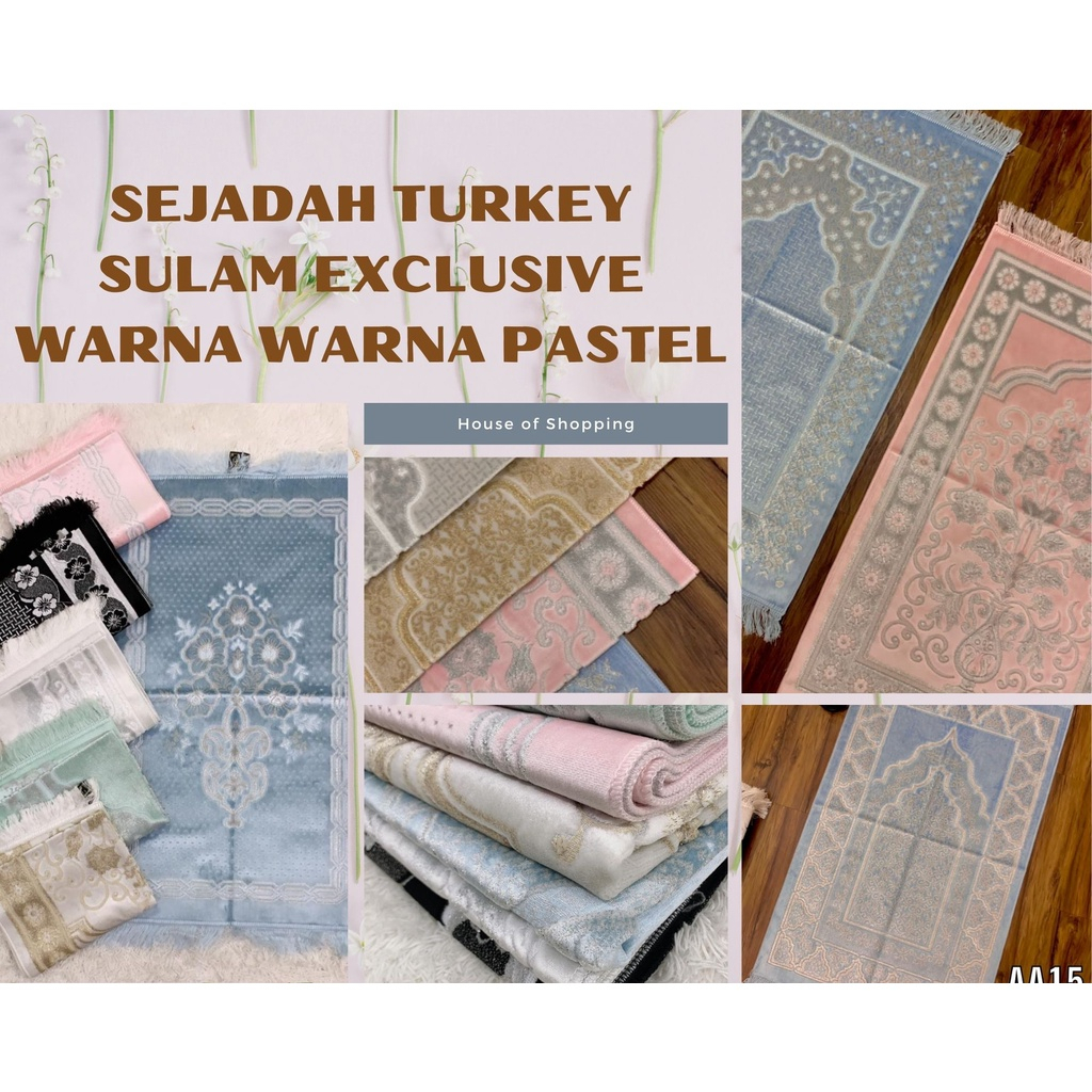SEJADAH TURKEY SULAM EXCLUSIVE DESIGN SEJADAH HANTARAN PASTEL COLOUR ...