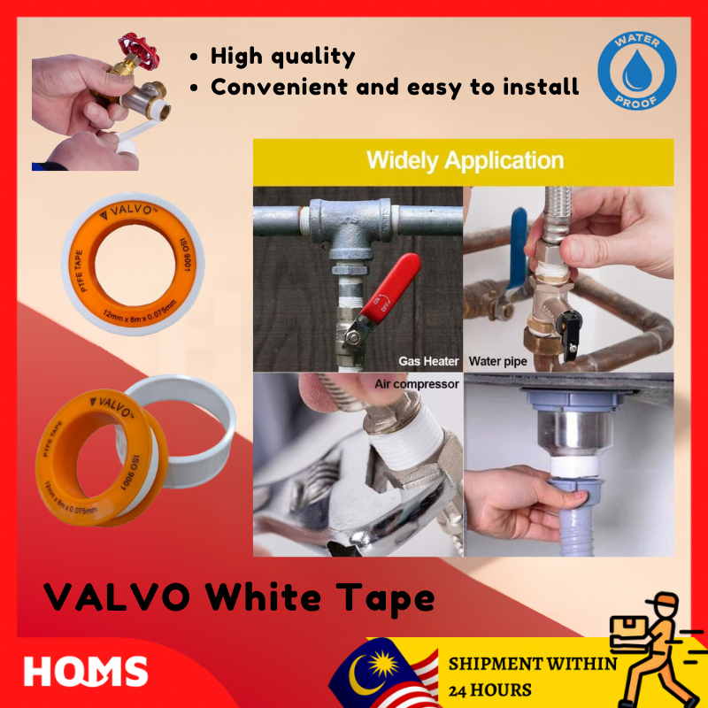 VALVO Thread Seal Tapes White Tape Plumbing Anti Leak Pipe Sealing Pita ...