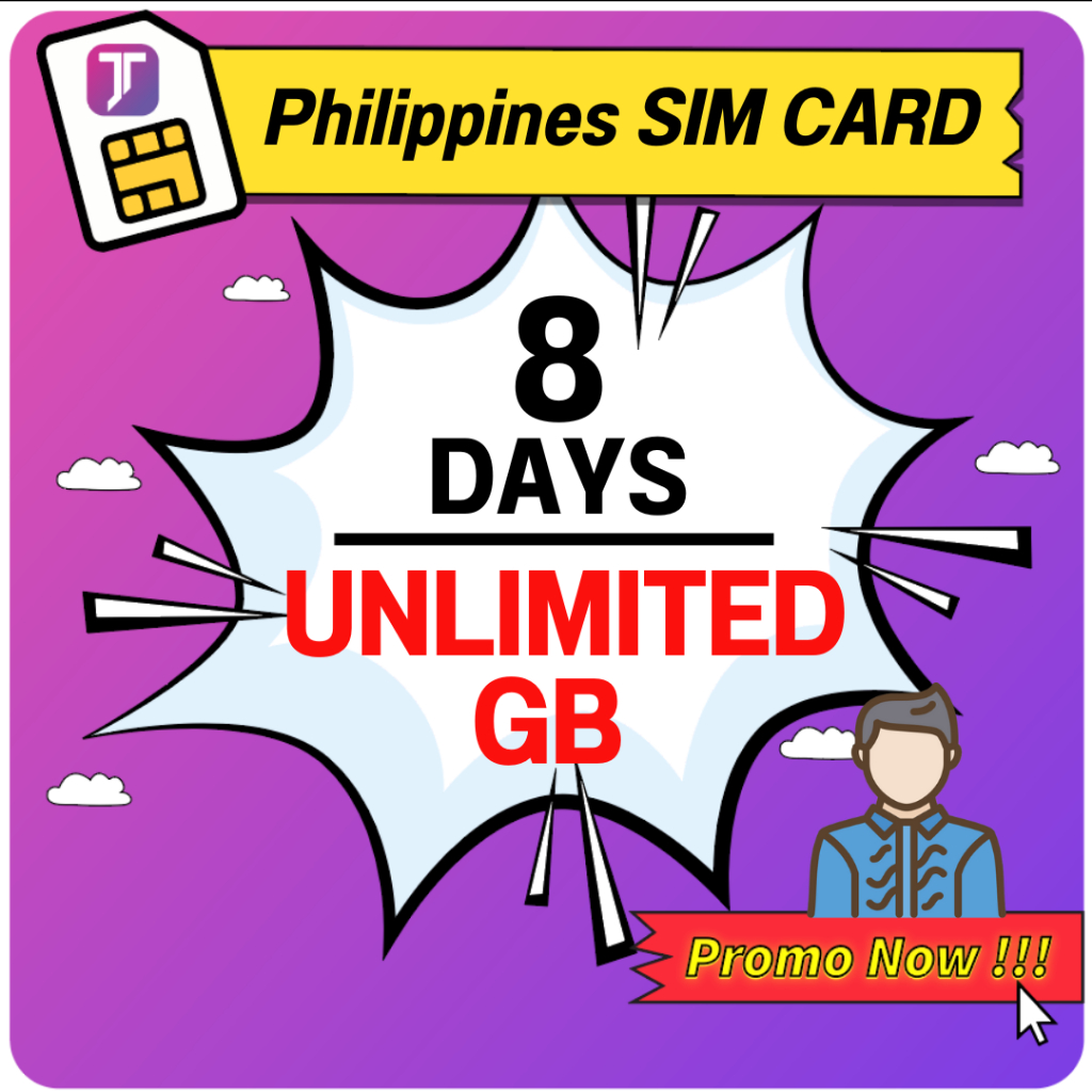 J Travel 【 Philippines SIM Card 】【5/7/8 days】 Travel Prepaid Sim Card ...