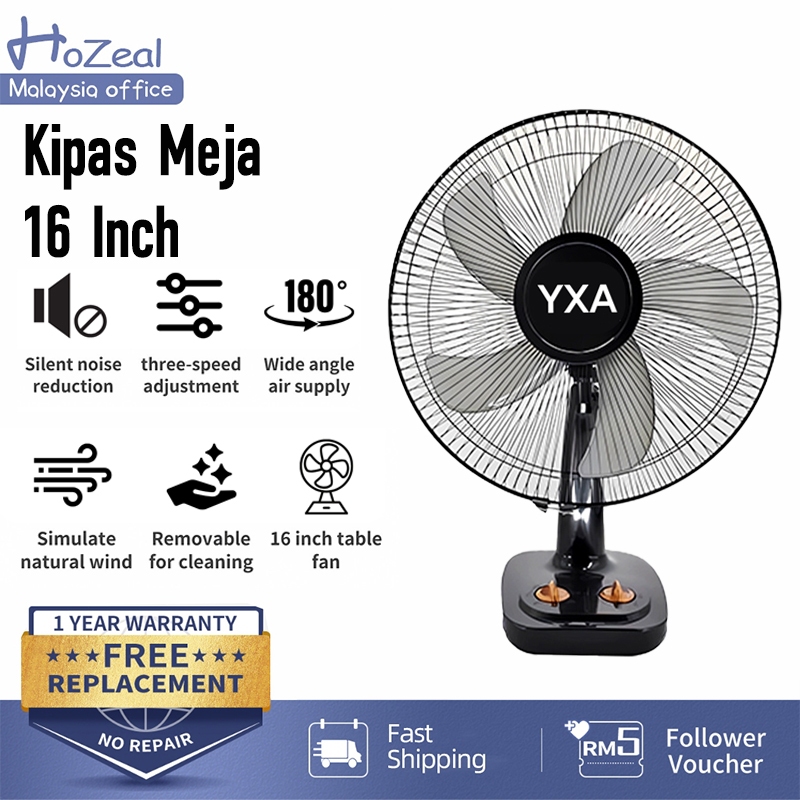 Kipas Meja 16 Inch kipas Mini Table Fan 5 Blades Home mute Kipas Angin kuat/ Kipas Duduk desk ...