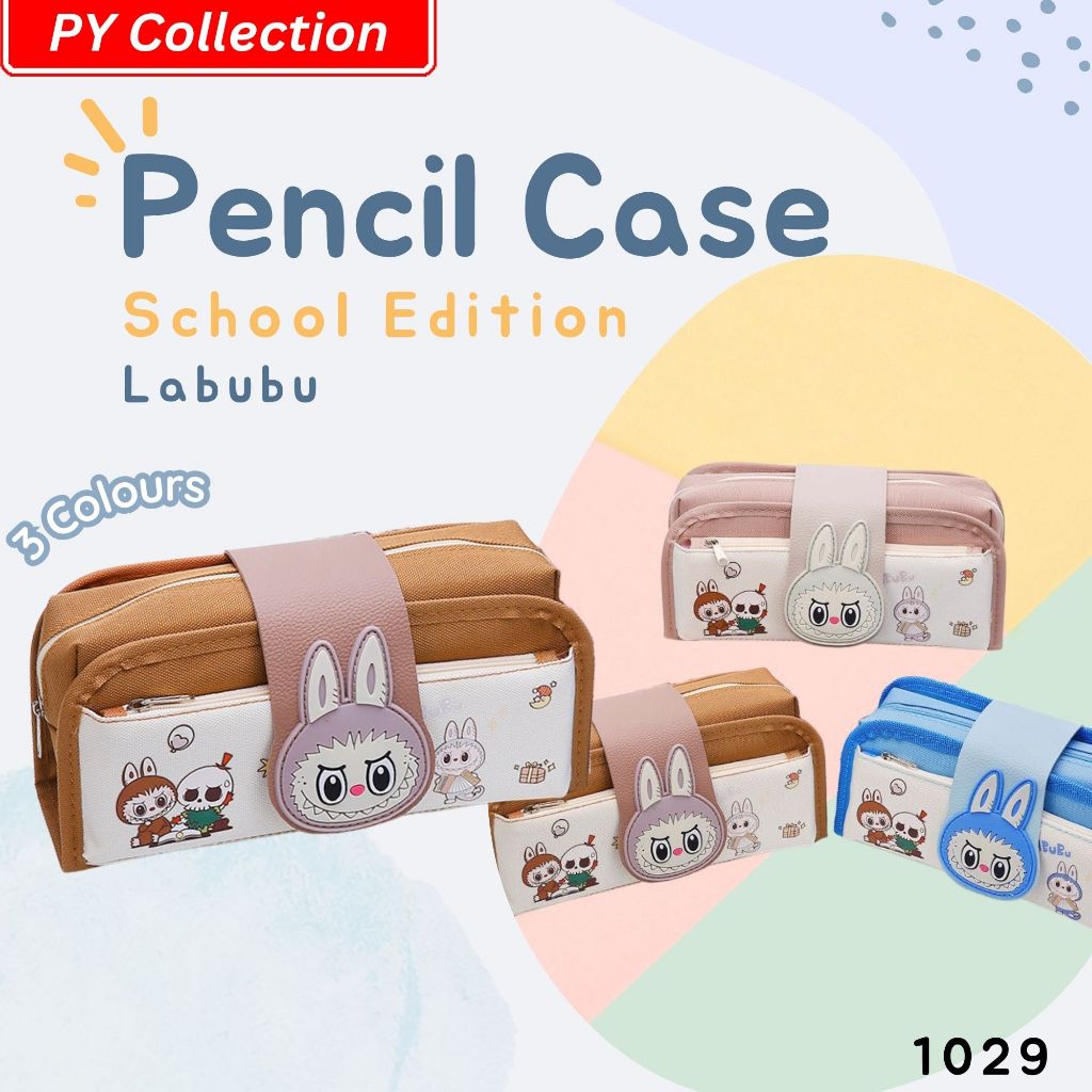 1029 / Kids Pencil Case Labubu Design / Kotak Pensel Budak Sekolah ...