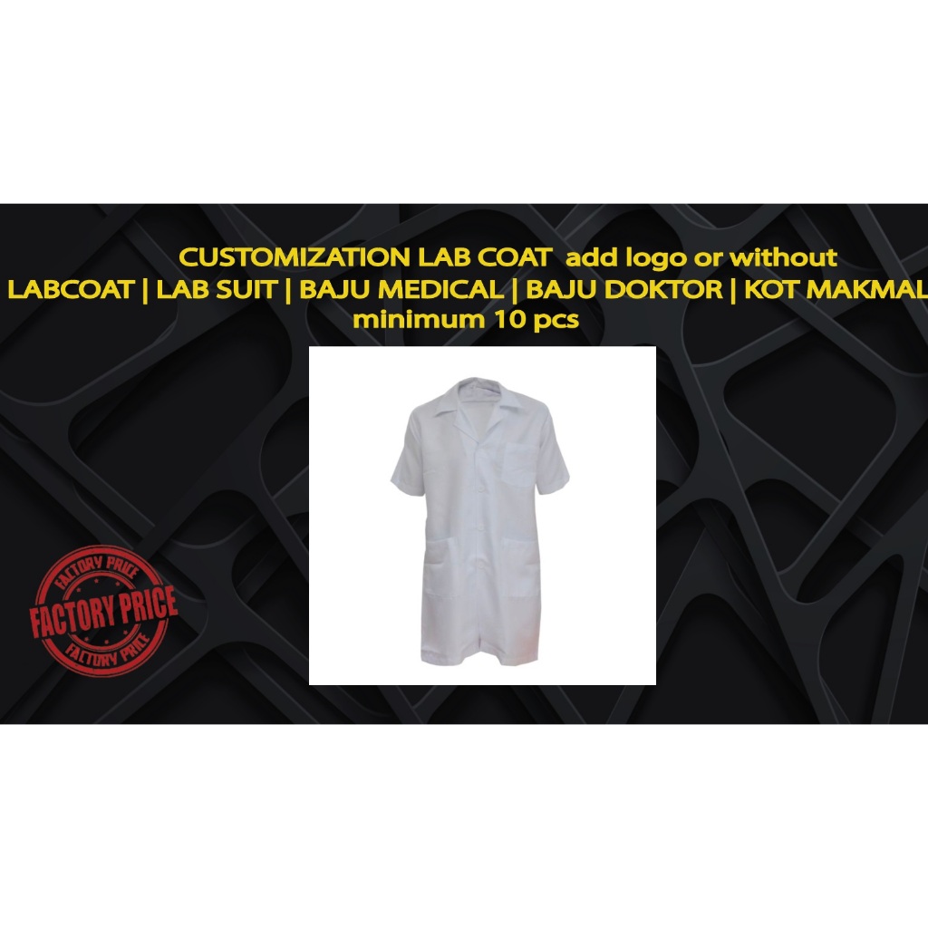 CUSTOMIZATION LAB COAT | LAB SUIT | BAJU MEDICAL | BAJU DOKTOR | KOT ...