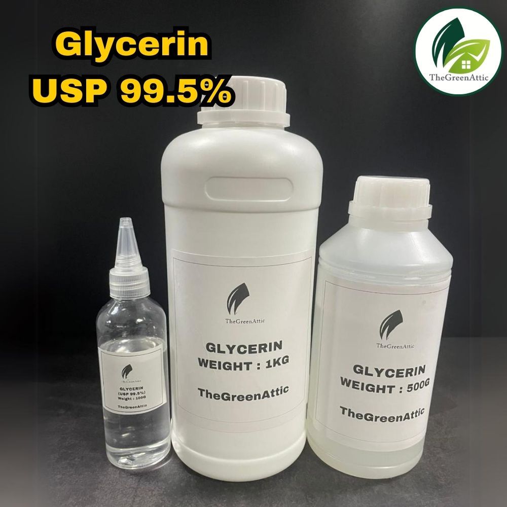 TheGreenAttic Glycerin USP 99.5% Glycerine (500G/1KG) Glycerin for Skin ...