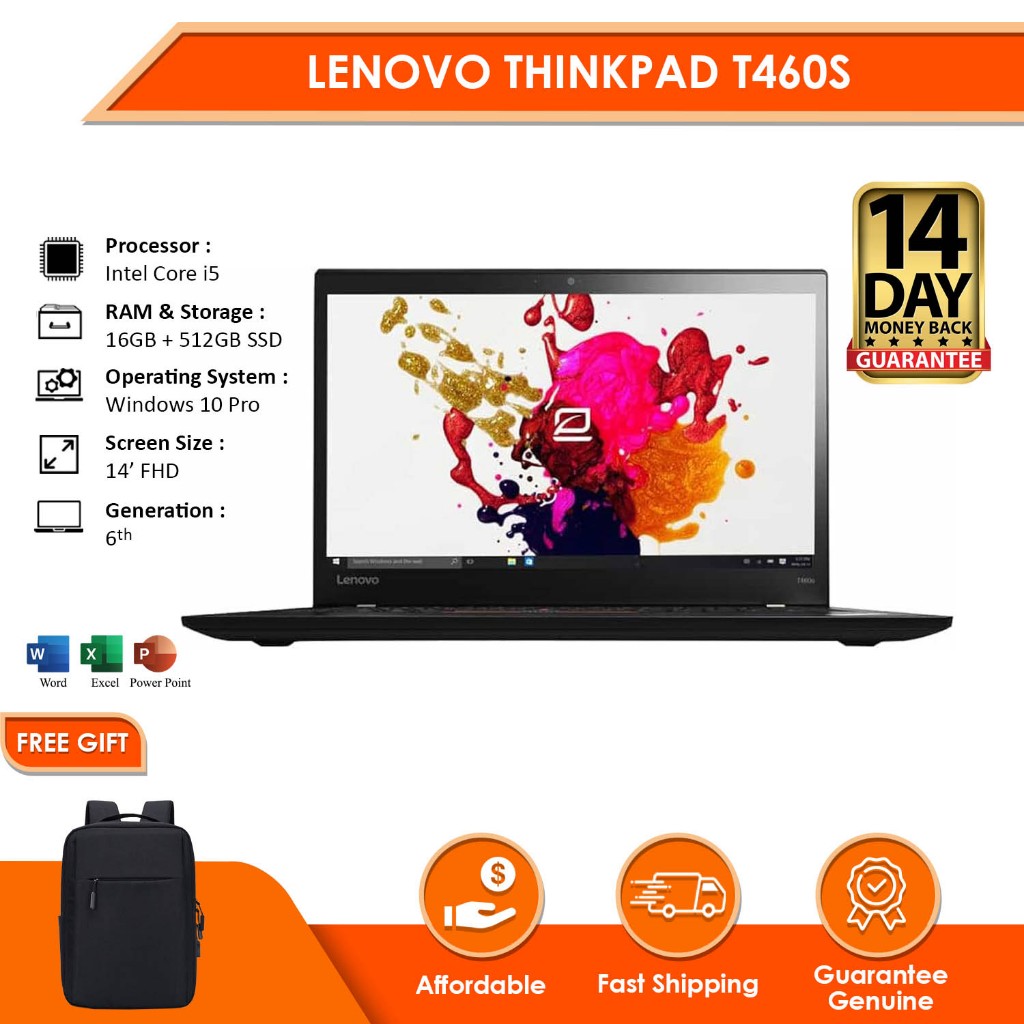 Lenovo ThinkPad T460S - Intel Core i7 - 6th Generation - 16GB RAM 512GB ...