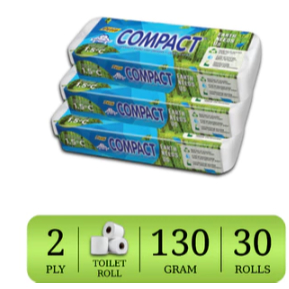 Cutie Compact Eco-Friendly Toilet Rolls 10rolls (Blue) x 3pkts (3in1 ...