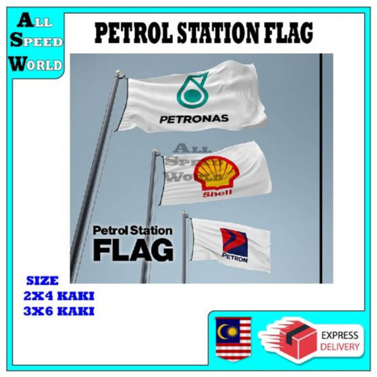 BENDERA STESEN MINYAK /PENGANGKUTAN JALAN/PENYELAMAT/ PETRONAS CALTEX ...