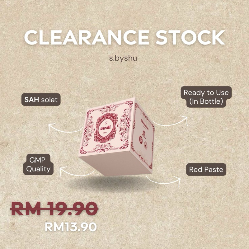 (CLEARANCE) Innai Nunha Red Paste Box + Bottle with FREE 1 Sachet Innai ...