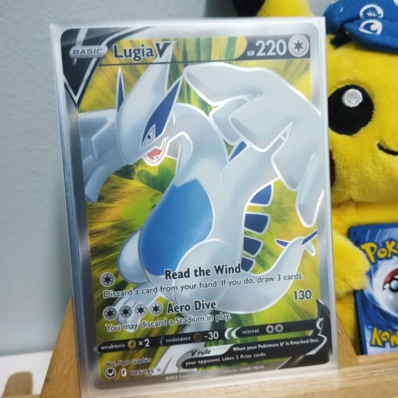 Lugia V Full Art Ultra Rare 185/195 Pokemon tcg card | Shopee Malaysia