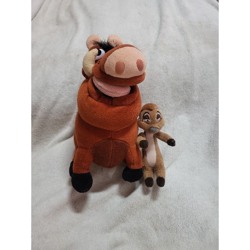 Authentic Disney The Lion King Pumbaa & Timon Plush Soft Toy | Shopee ...