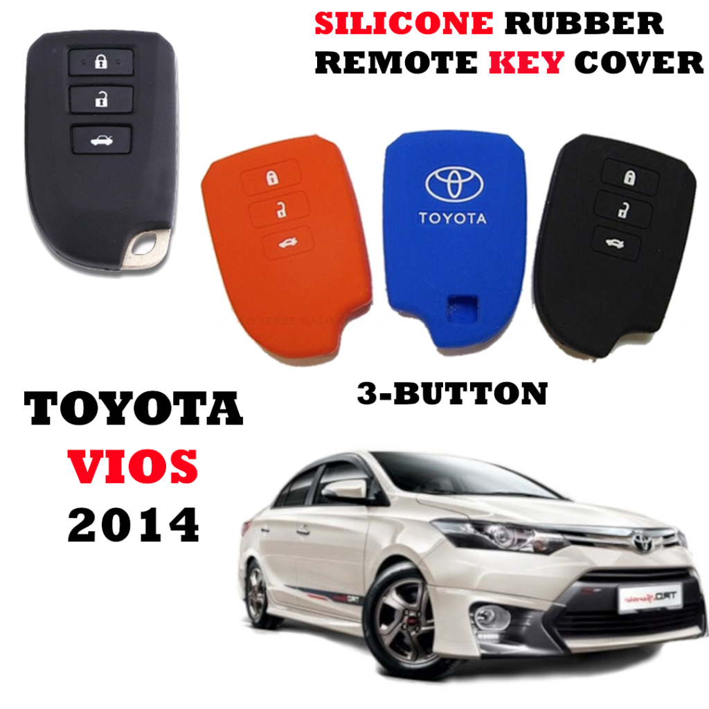 Toyota Vios NCP150 Car Silicone Remote Key Cover Casing Keychain Covers ...