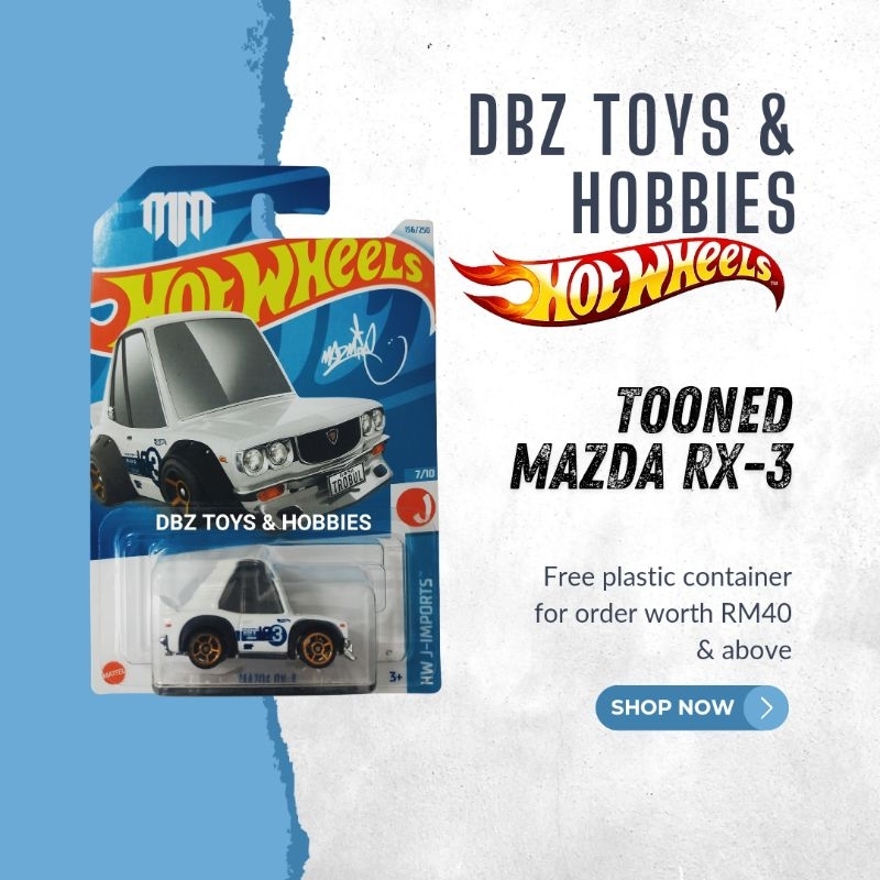 Hot Wheels Tooned Mazda RX3 White | Shopee Malaysia