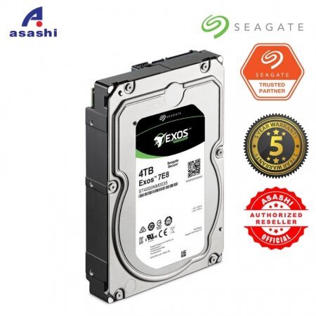 SEAGATE EXOS 7E8 4TB 3.5" ENTERPRISE SATA HDD - 7200RPM/ 128MB/ 512E ...