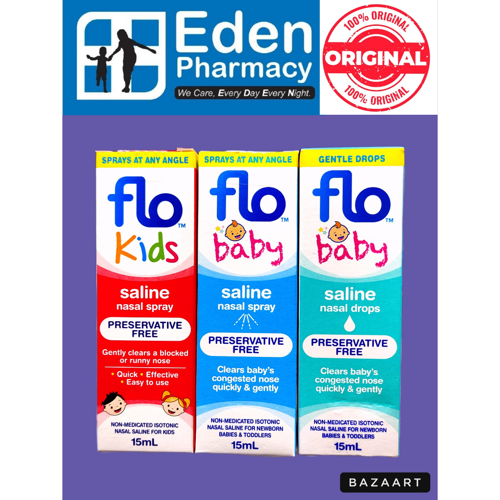 Flow Kids Saline Nasal Spray / Flow Baby Saline Nasal Drops / Flow Baby ...
