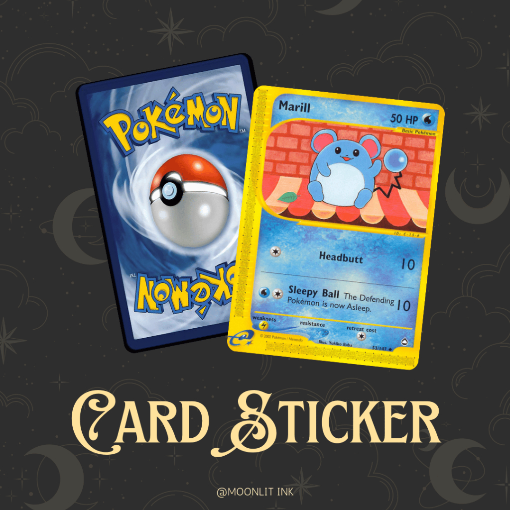 [Pokemon TCG Card Sticker - MARILL] TnG Sticker / Access Card Sticker ...