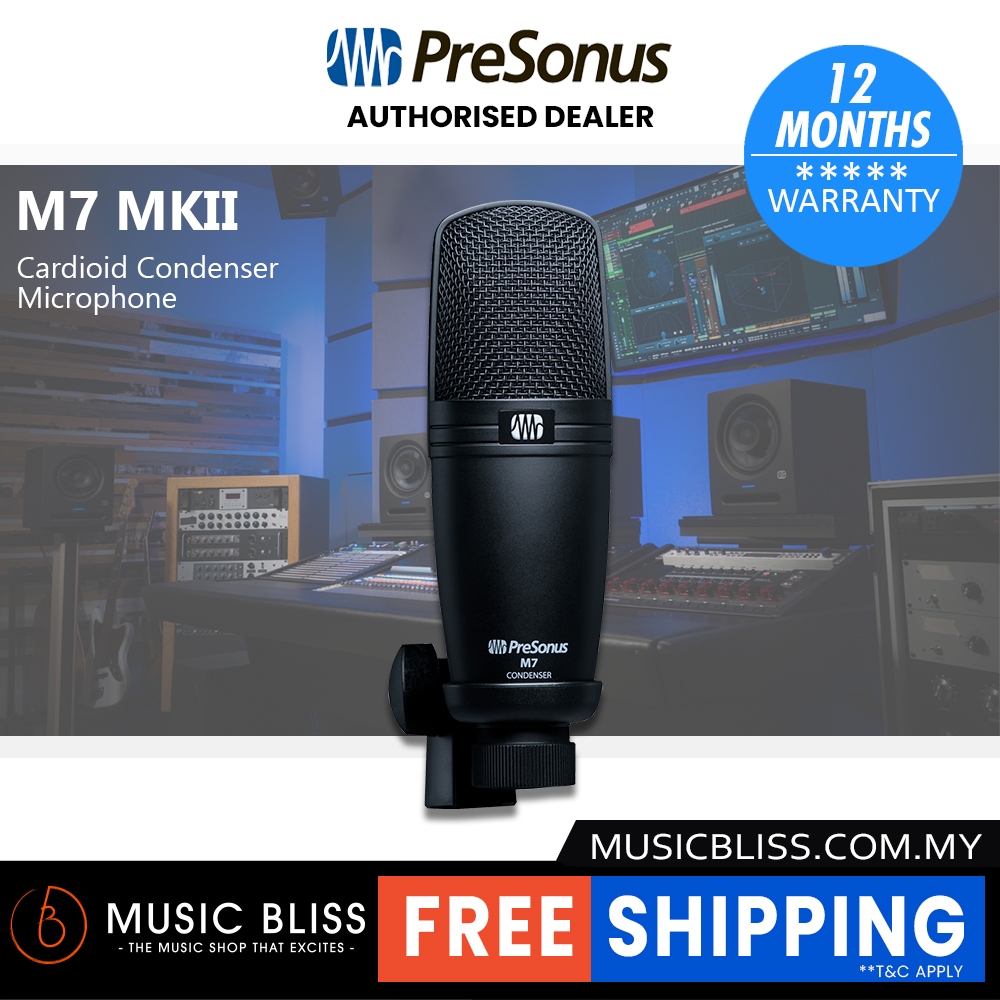 PreSonus M7 MKII Cardioid Condenser Microphone (M-7 MK2 / M7MK2 ...