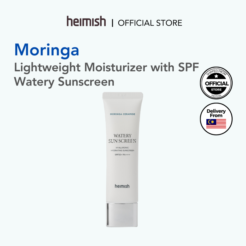 heimish Moringa Ceramide Hyaluronic Hydrating Watery Sunscreen (50ml ...