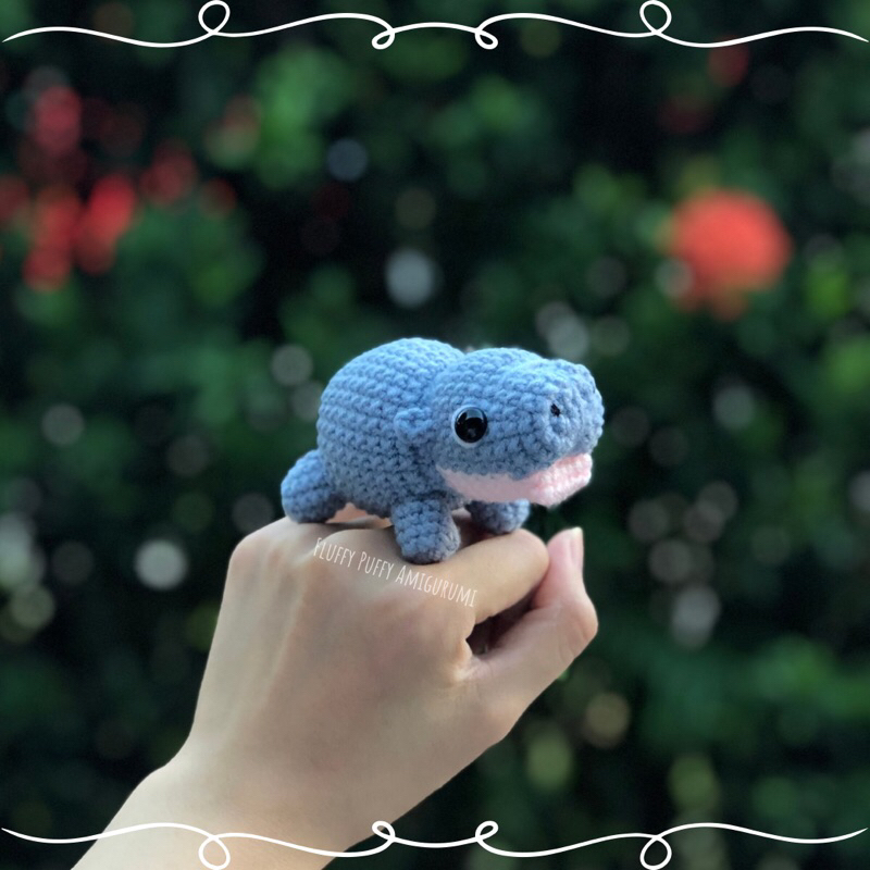 [Ready Stock] Handmade Amigurumi Moo Deng Crochet Keychain | Shopee ...
