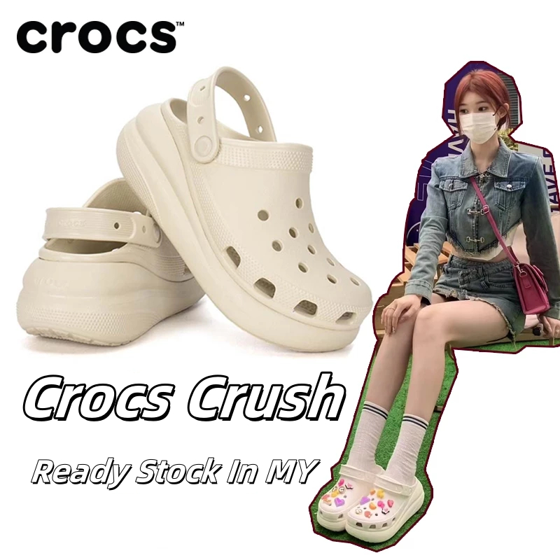 【Malaysia Stock】 Crocs Crush Fashion Comfy Women's Anti slip Sandals ...