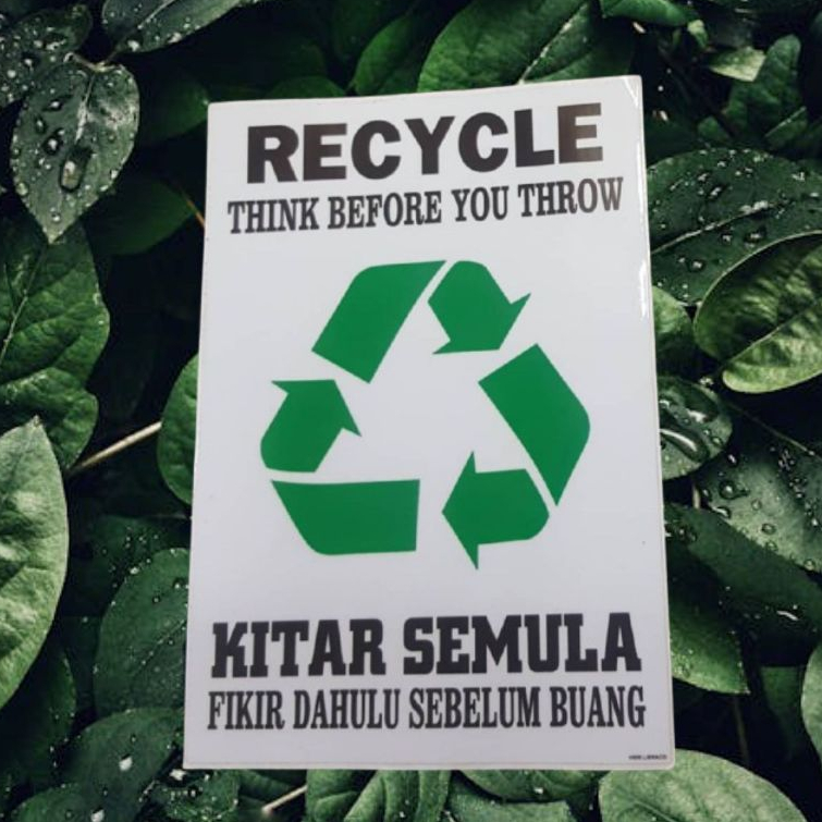 Recycle Sticker Kitar Semula A5 | Shopee Malaysia
