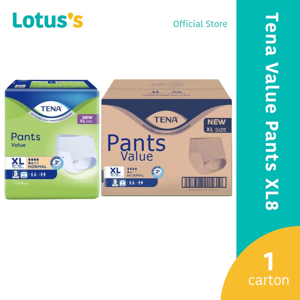 Tena Value Pants XL (8 Pcs x 6 Packs) | Shopee Malaysia