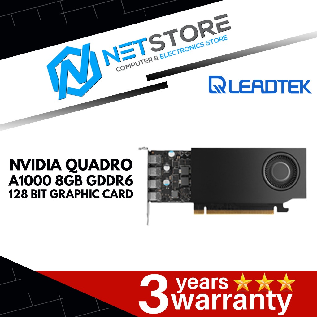 LEADTEK NVIDIA QUADRO A1000 8GB GDDR6 128 BIT GRAPHIC CARD | Shopee Malaysia