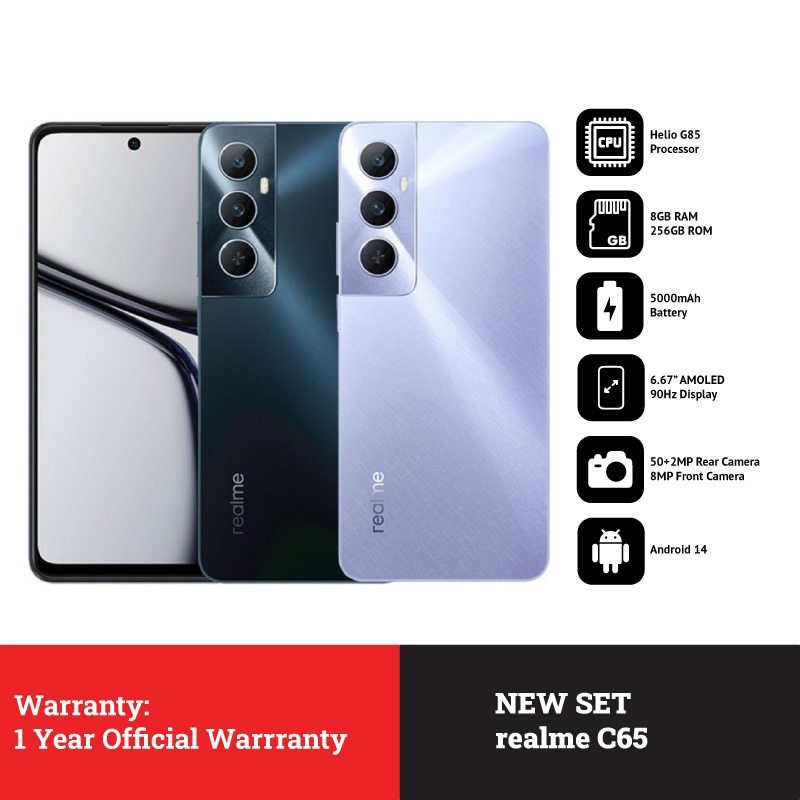 [NEW SET] realme C65 (8GB RAM+256GB ROM) | Shopee Malaysia