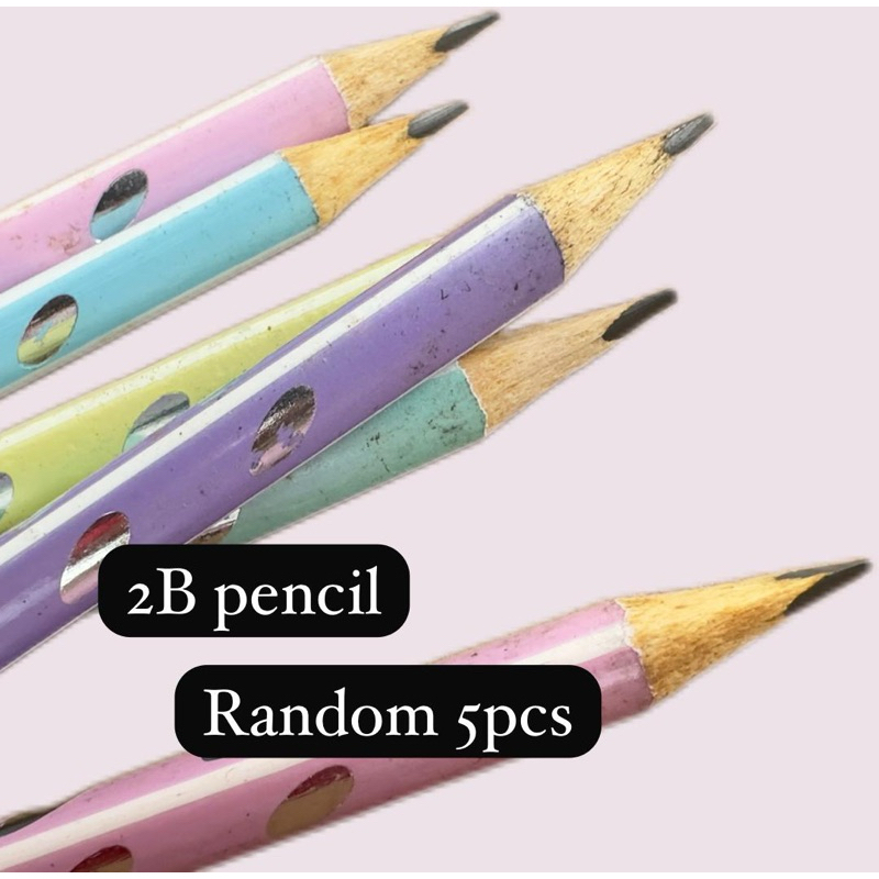 2B Colorful Dot Pencils - Set of 5 (Random Colors) | Shopee Malaysia