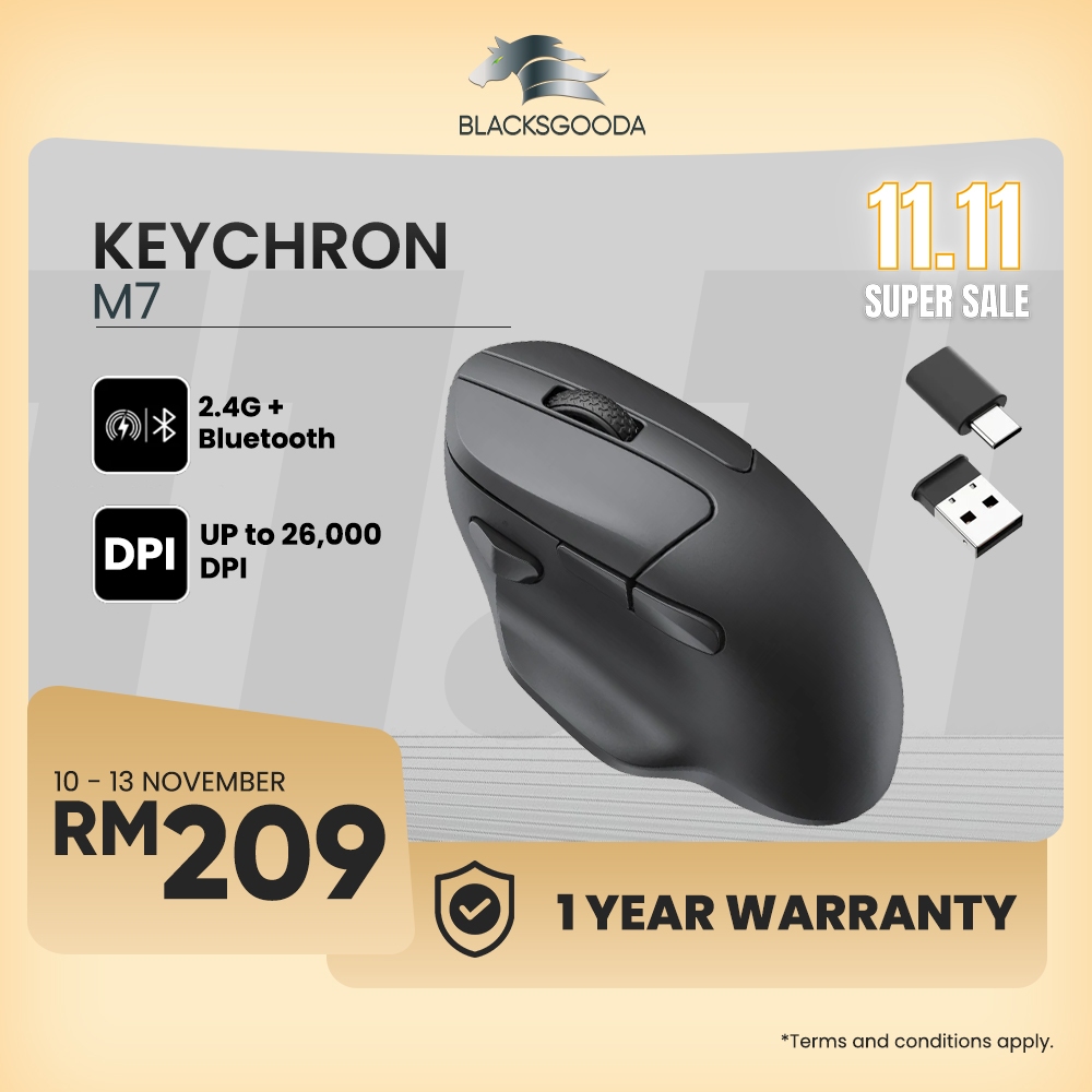 Keychron M6 Wireless Mouse 78g Lightweight Design Optical Mouse Side ...