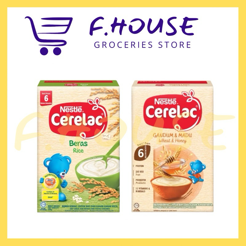 Nestle Cerelac Infant Cereals Rice /Wheat & Honey (200g/225g) | Shopee ...