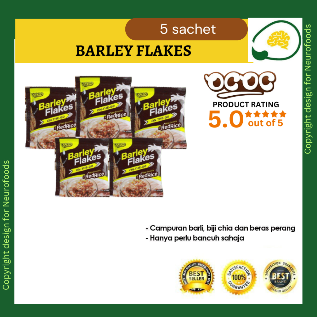 OCOC Trial Pack Barley Flakes On The Go Dr Rizal Kepingan Barli Sarapan ...