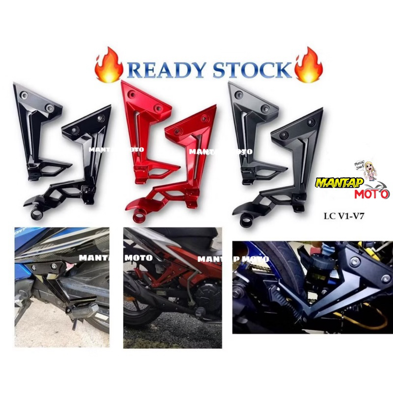 YAMAHA LC135 New V2 V3 V4 V5 V6 V7 SRL115 FI Rear Footrest Bracket Belakang Pemijak Kaki ...