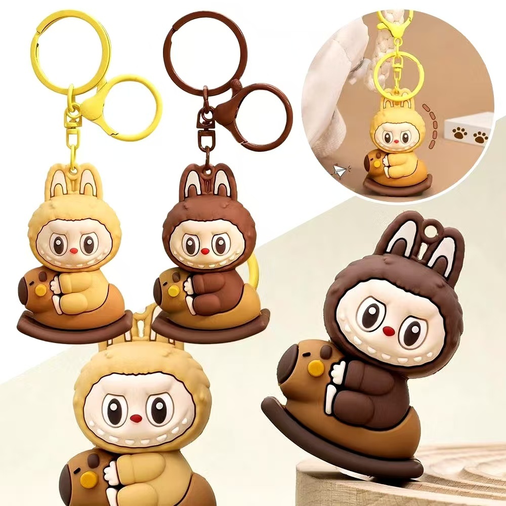 Cute Labubu Keychain Cute Kawaii Bag Pendant Car Cartoon Backpack ...