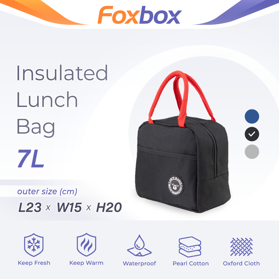 FOXBOX 7L Insulated Lunch Bag / Insulate Lunch Bag / Insulated Cooler ...