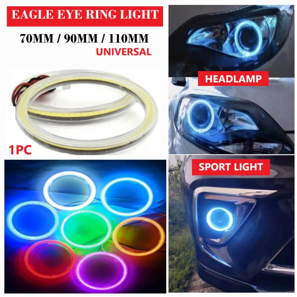 Car Headlamp Led Halo Ring Angle Eye Eagle Projector Headlight Daytime ...