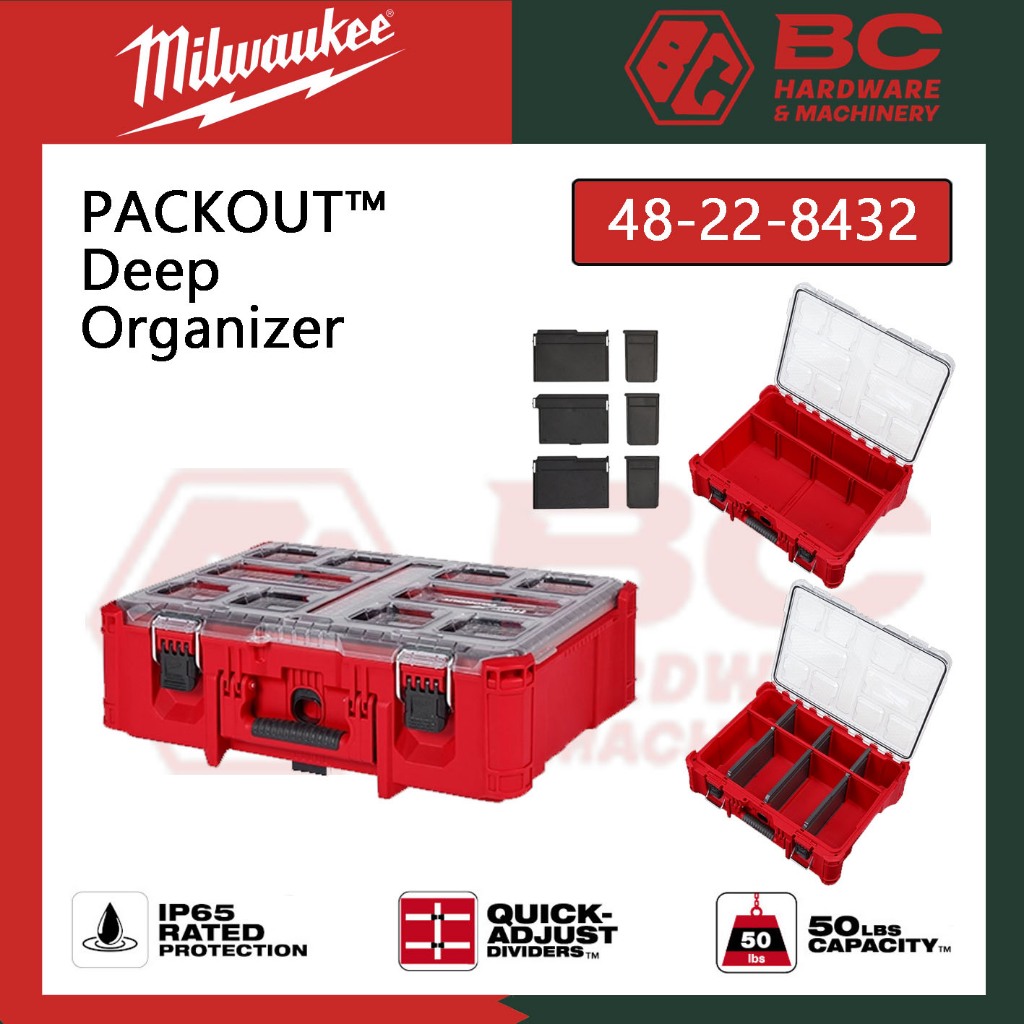 Milwaukee PACKOUT Deep Organizer 48-22-8432 | Shopee Malaysia