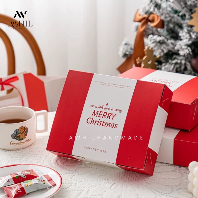 🎄Ready Stock🎄Merry Christmas gift box/Cookies/biscuits/Madeleines/Kotak ...