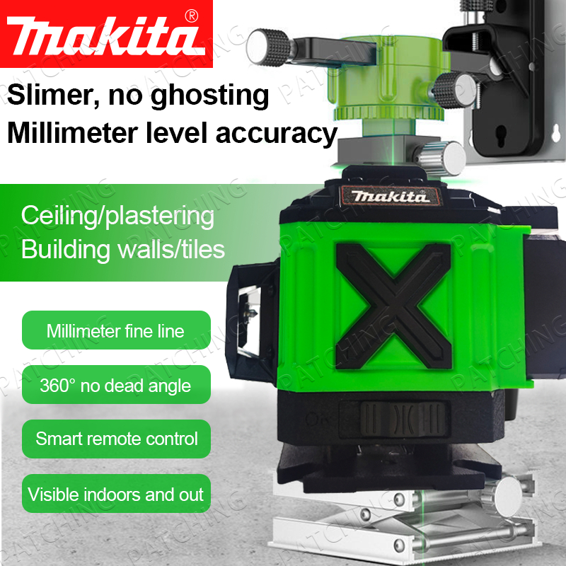 12/16 Lines Adjustable Laser Level 360° Rotary Indoor Outdoor Self ...