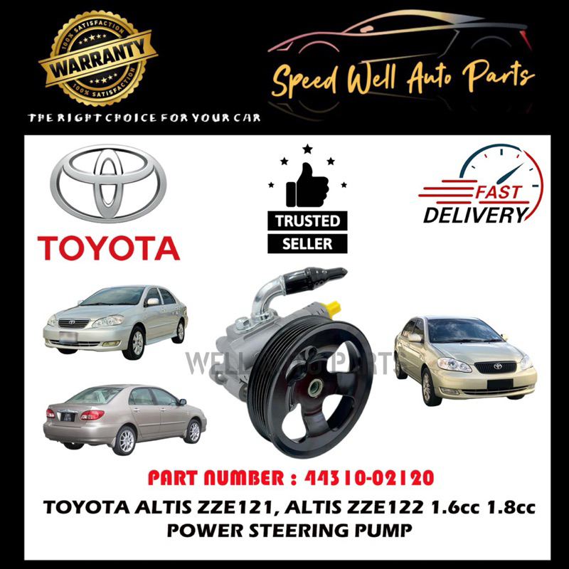 TOYOTA ALTIS ZZE121, ALTIS ZZE122 1.6cc 1.8cc POWER STEERING PUMP ...