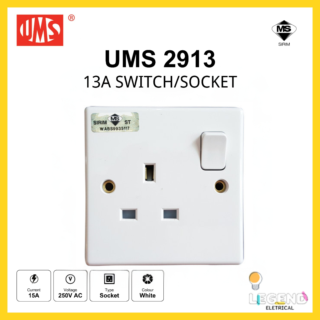UMS 2913A 13A SWITCH SOCKET | Shopee Malaysia