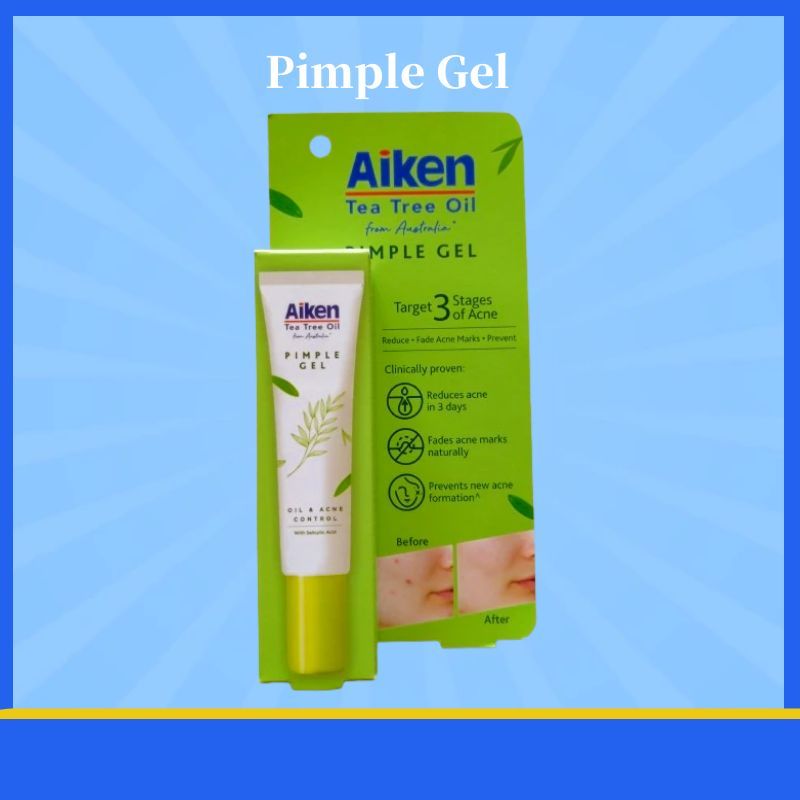 AIKEN Tea Tree Oil Pimple Gel 10g | Shopee Malaysia