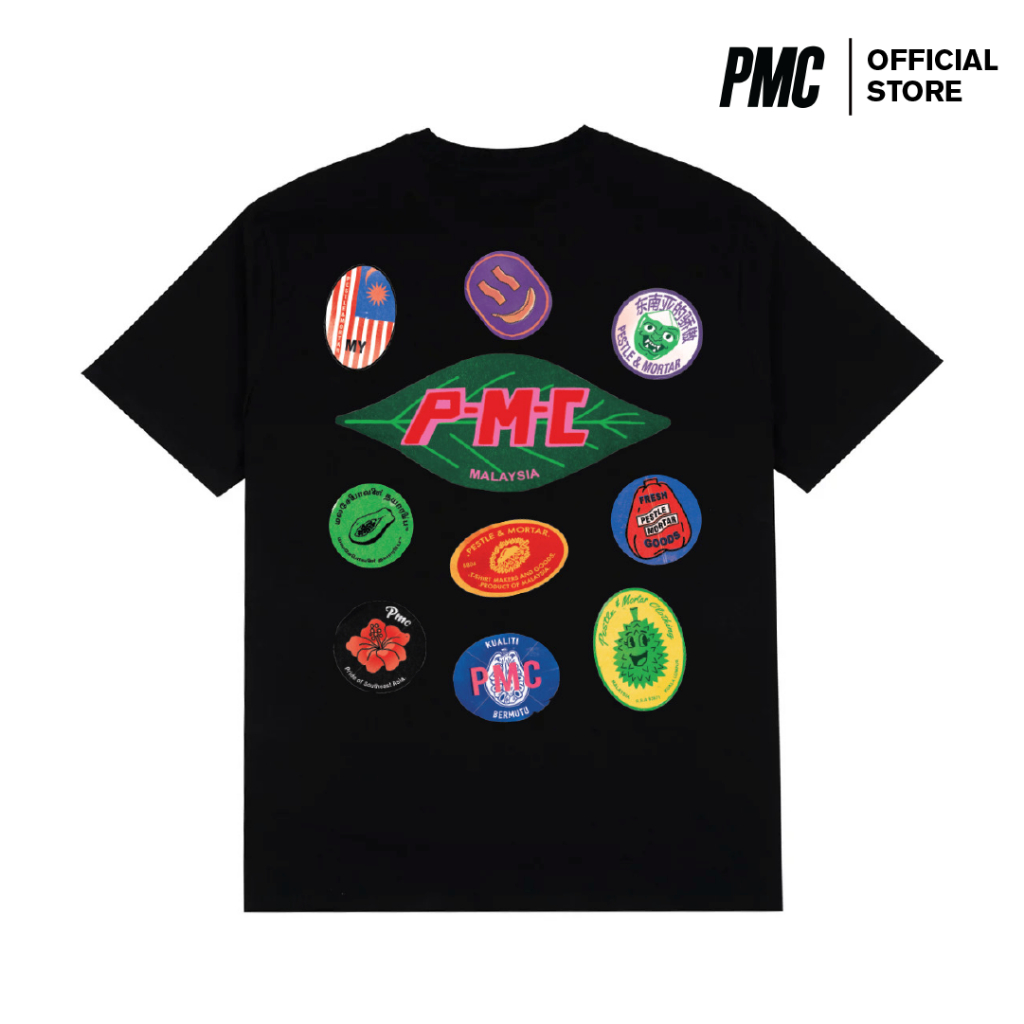 PMC Fruit Stickers Tee Black | Shopee Malaysia