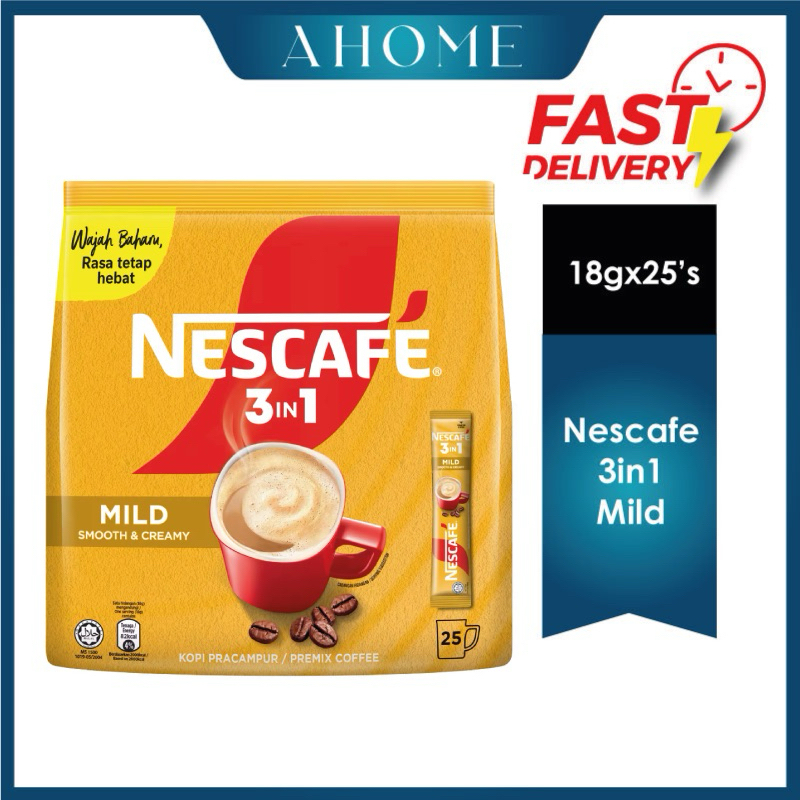 Nestle Nescafe 3in1 Mild Flavour (18gx25's) | Shopee Malaysia