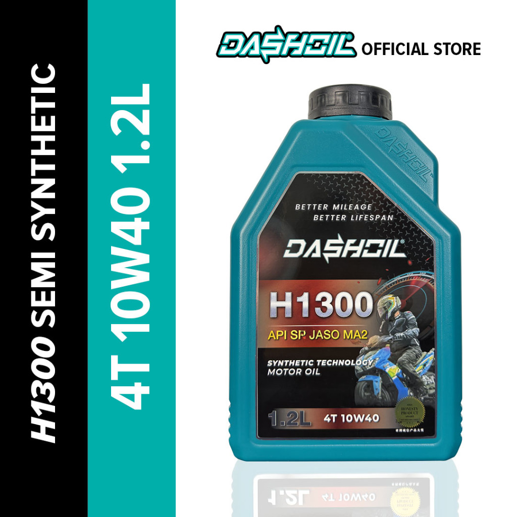 DashOil H1300 4T 10w40 1.2L Semi Synthetic SP Motorcycle Engine Oil ...