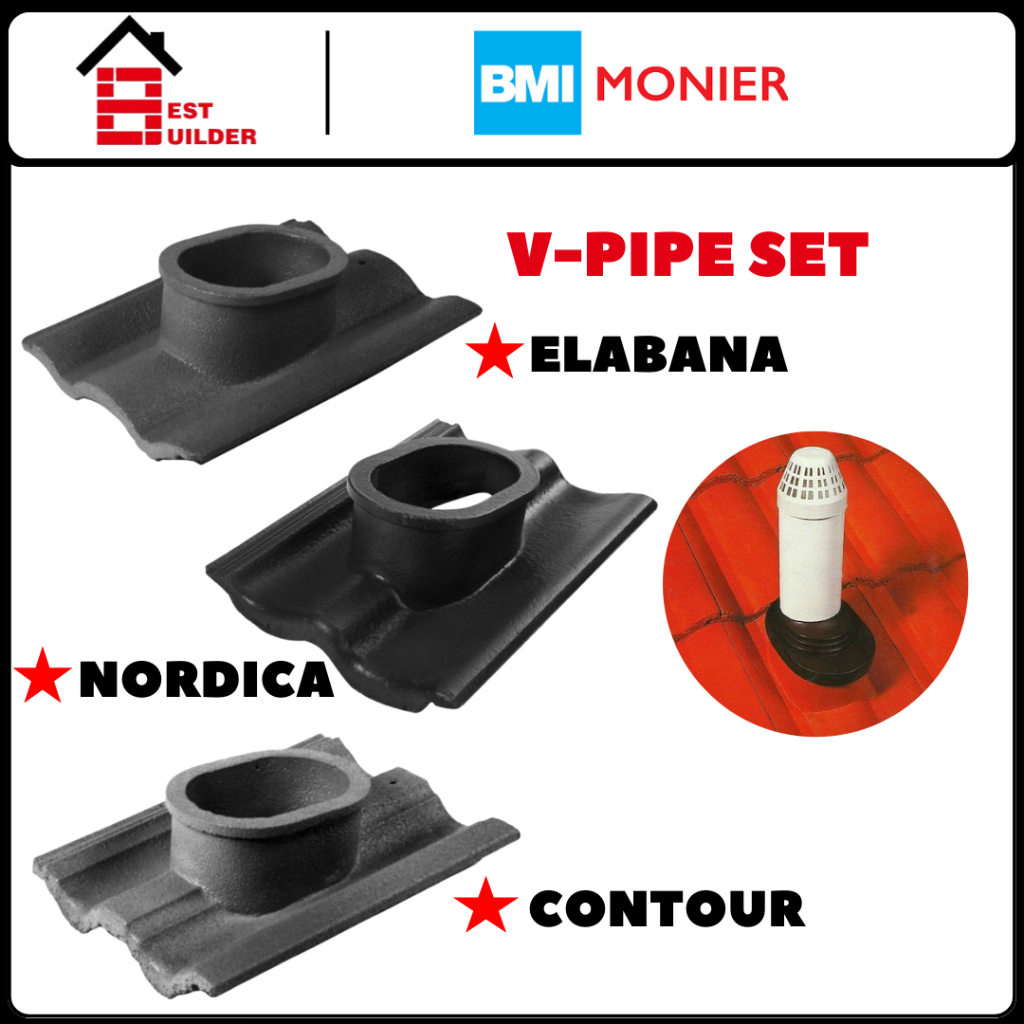 MONIER V- Pipe Set Elabana Nordica Contour Atap Genting Roof Tile ...