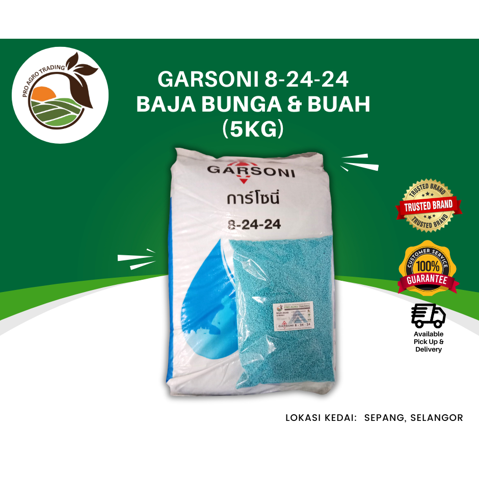 Garsoni 8-24-24 (25KG/5KG) - Baja Penggalak Bunga dan Buah Pokok Durian ...