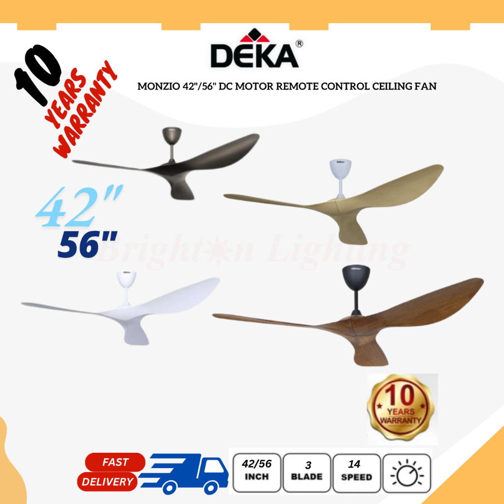 DEKA Monzio 42"/56" DC Motor Remote Control Ceiling Fan/KIPAS SILING ...