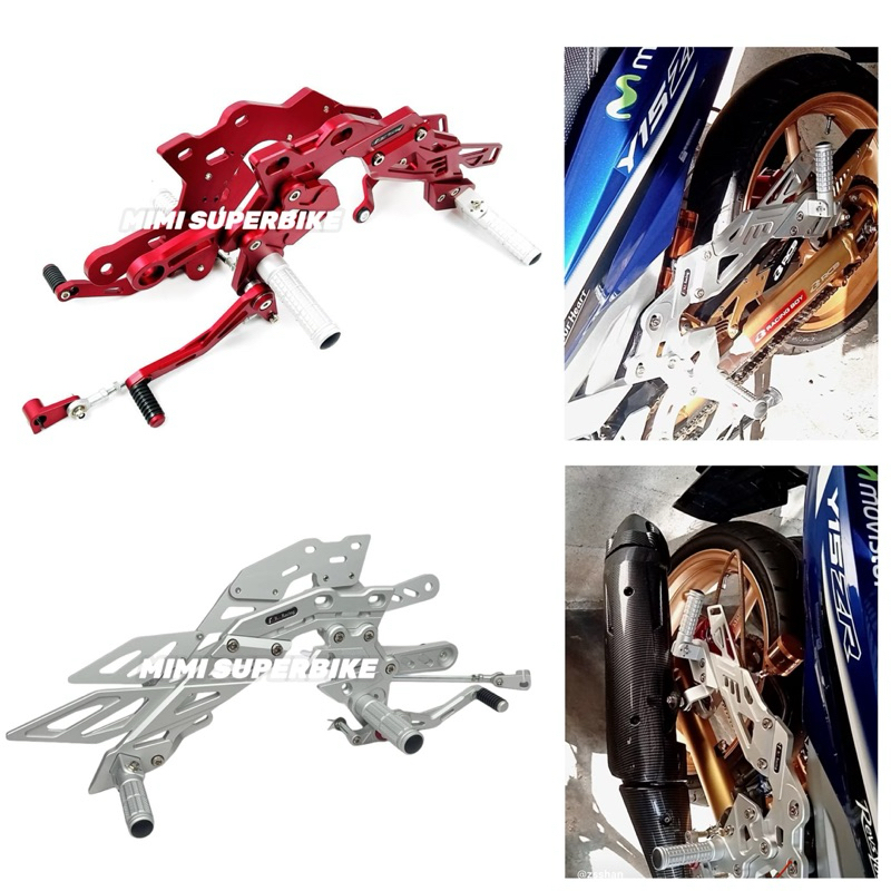 YAMAHA Y15ZR Y15 YSUKU RACING FOOTREST ALLOY RZ RACING SET FRONT & REAR ...