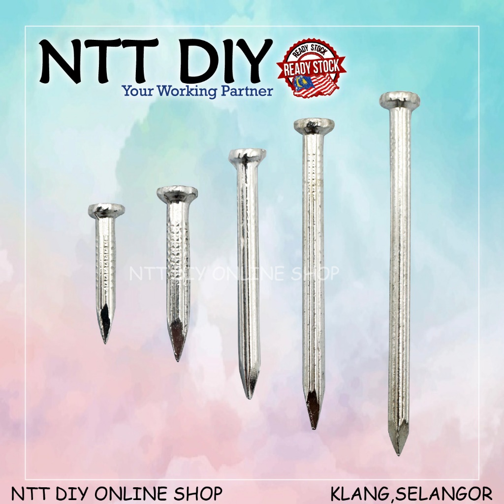 NTT DIY [3/4" - 4"] Concrete Nail / Wall Nail / Paku Simen / Paku ...